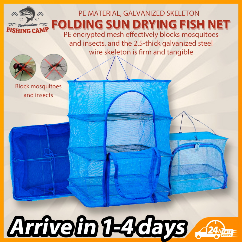 Foldable Drying Net Fish Net 3 Layers 40*65CM Nylon Drying Rack For ...