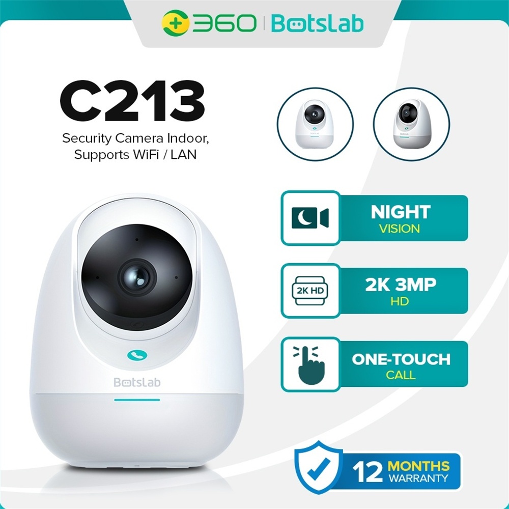 Botslab C213 Indoor Cam 2E Pro Smart Security IP Cam HD WiFi Night ...