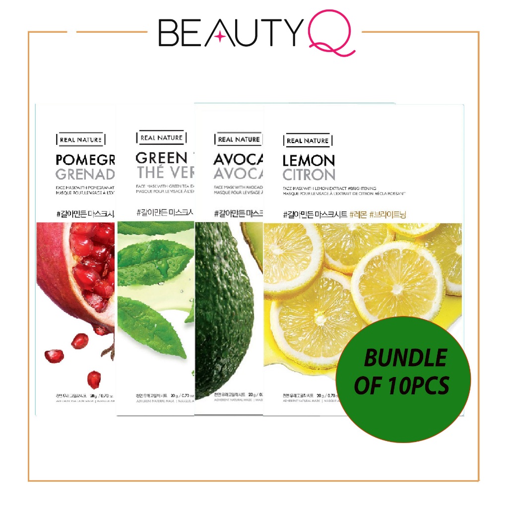 THE FACE SHOP Real Nature Mask Sheet - Bundle of 10pcs | Shopee Philippines