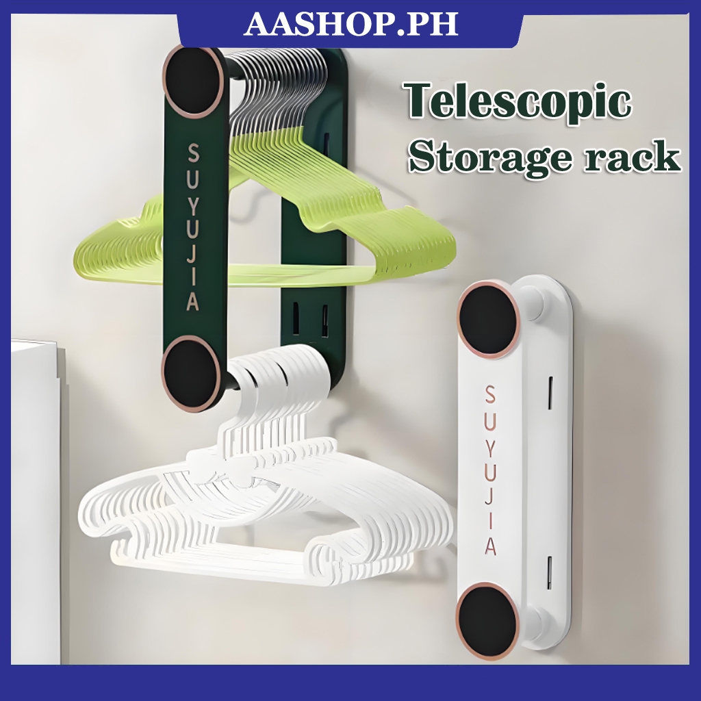Retractable Hanger Storage Organizer Clothes Hanger Organizers Punch ...