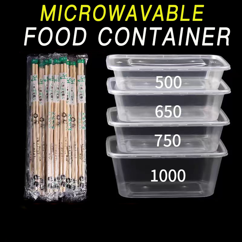 10pcs rectangle Microwavable Food Container disposable Plastic tub ...