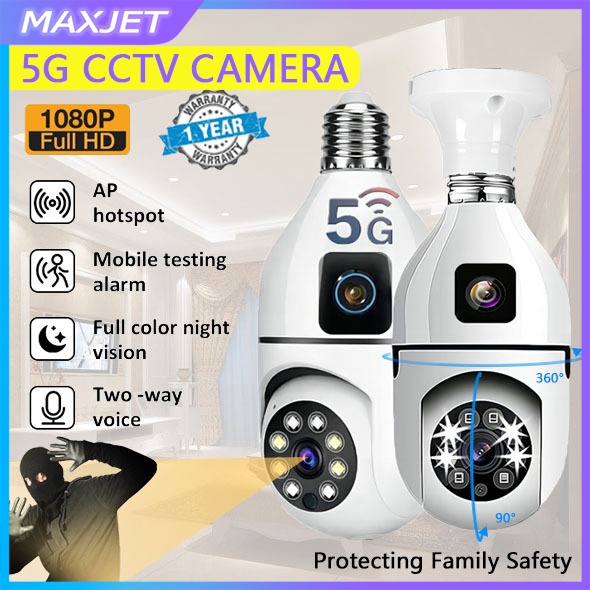CCTV Bulb 1080P Smart Wifi 360° PTZ Panoramic Remote Viewing Security ...