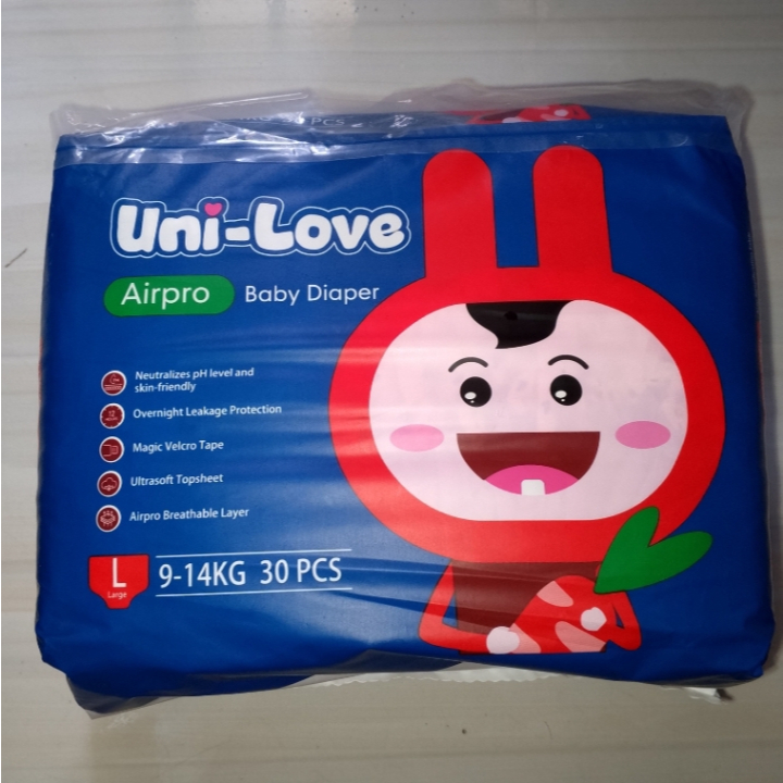 Unilove Airpro Baby Diaper 30's Size Large (9-14kg) | Shopee Philippines