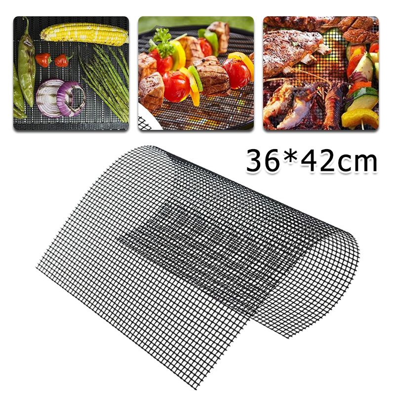 Grill Mesh Mat Non Stick BBQ Grill Mat Reusable Teflon Barbecue ...