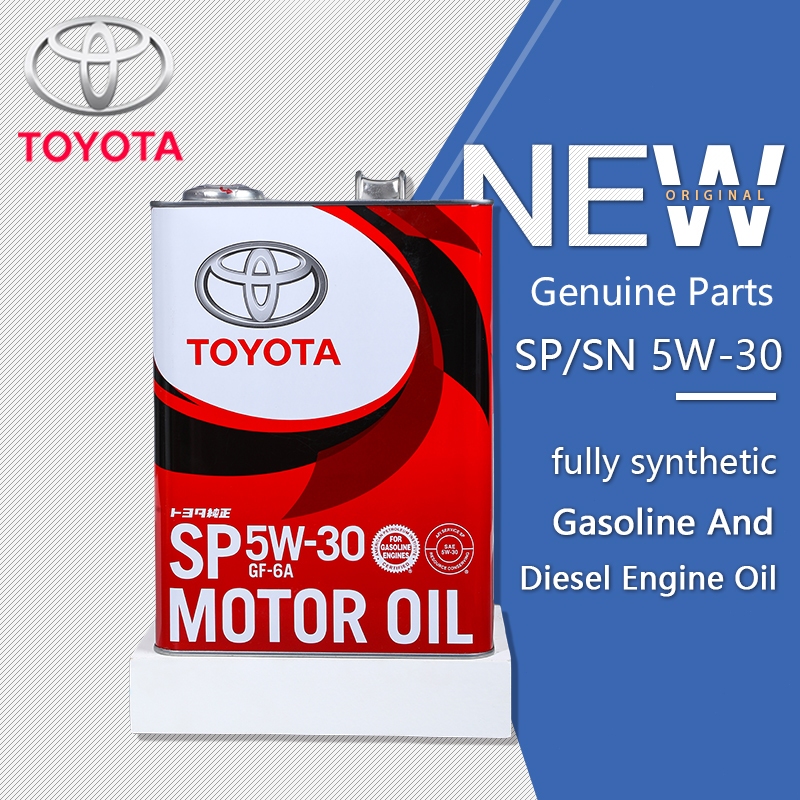 Toyota Oil Genuine 5W-30 SN/CF 4L Fully Synthetic Diesel And Gasoline SP 4Liters Engine Oil ...
