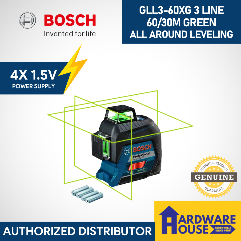 ORIGINAL BOSCH GLL 3-60 XG Green Laser Level Line / Measuring Tools ...