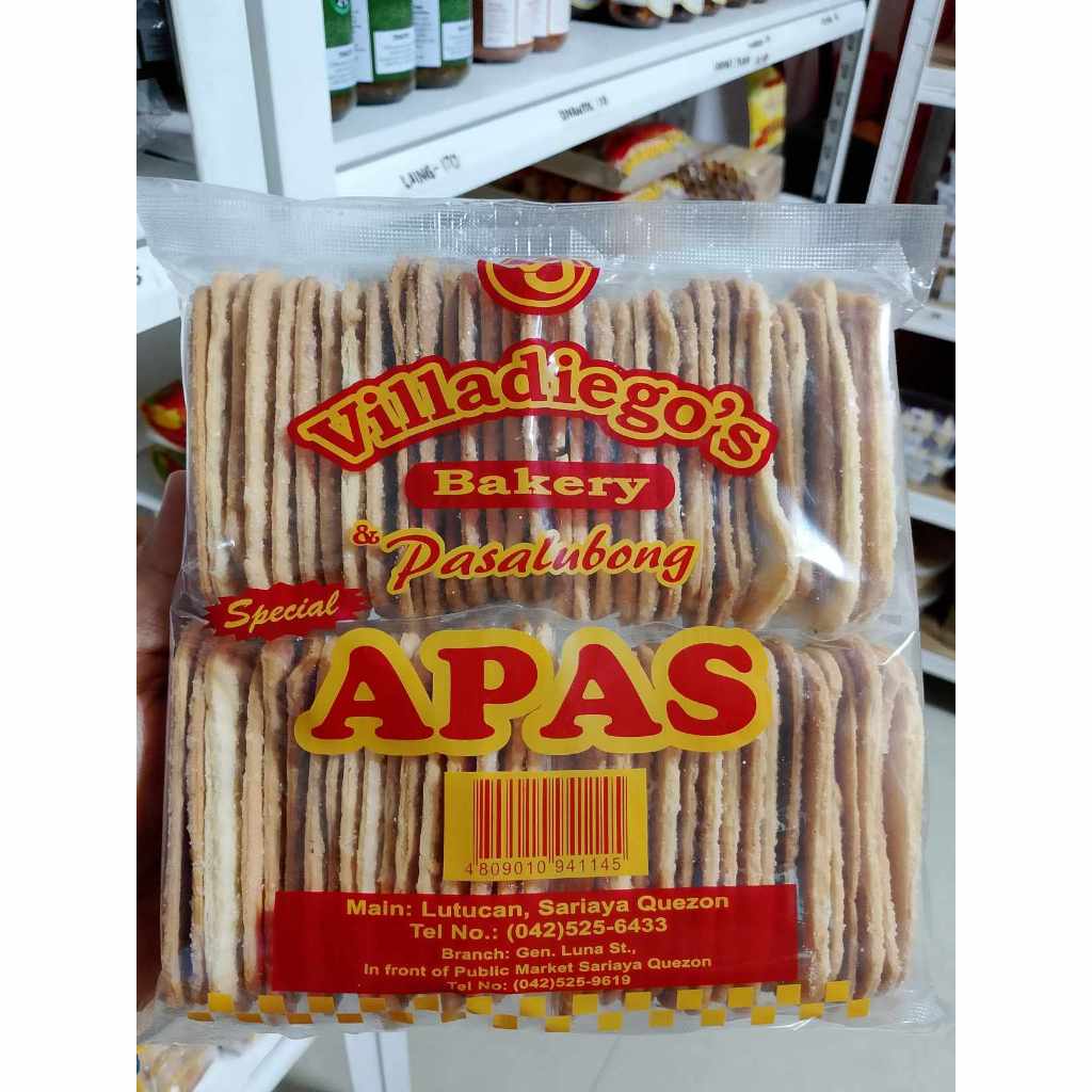 Villadiego's Apas Snacks Biscuits Cookies 4 packs in 1 Pouch Pasalubong ...