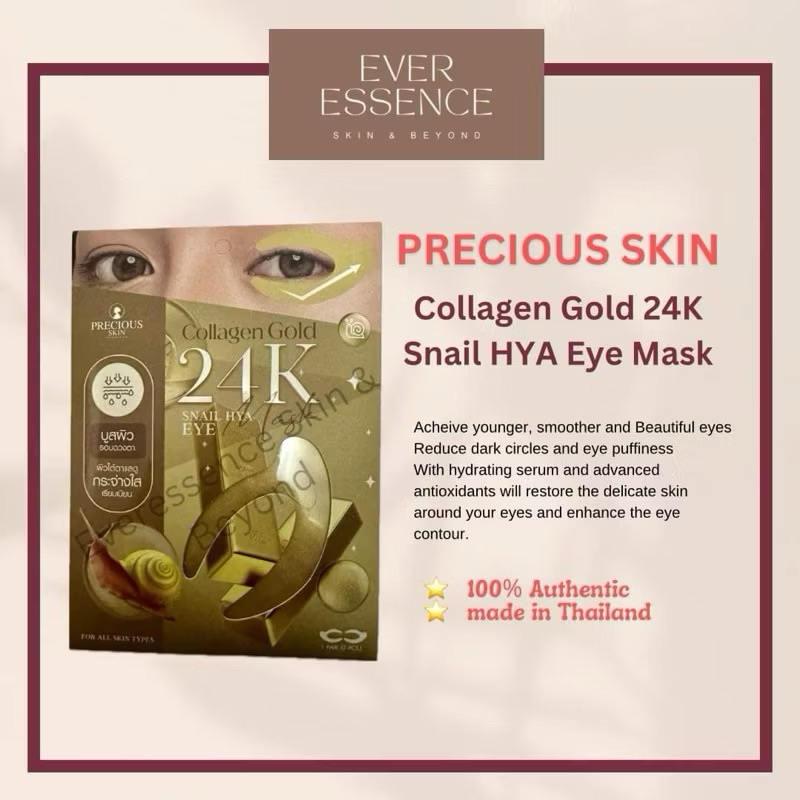Collagen gold24k Snail Hya Eye Mask From Thailand | Shopee Philippines