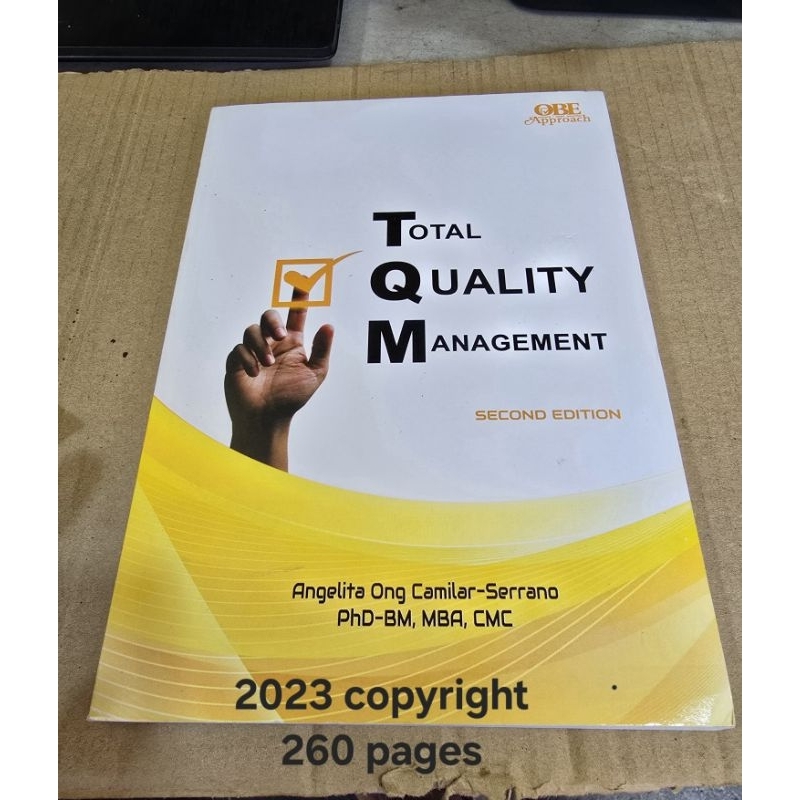 Total Quality Management Second Edition By. Angelita Ong Camilar ...