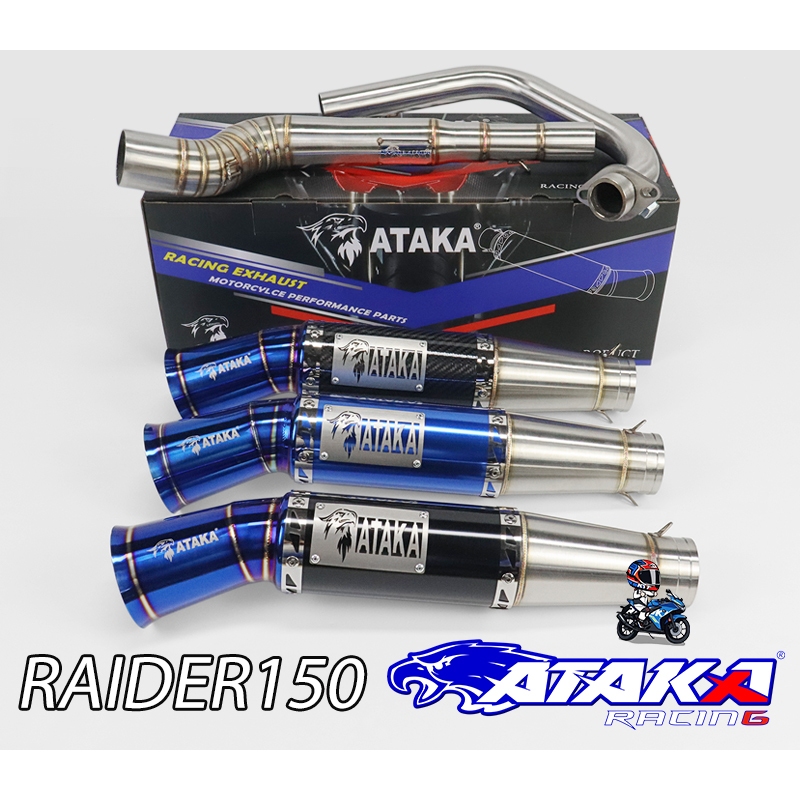 ATAKA HighMount Exhaust Pipe Type Pipe Set For RAIDER 150 CARB/FI Open ...