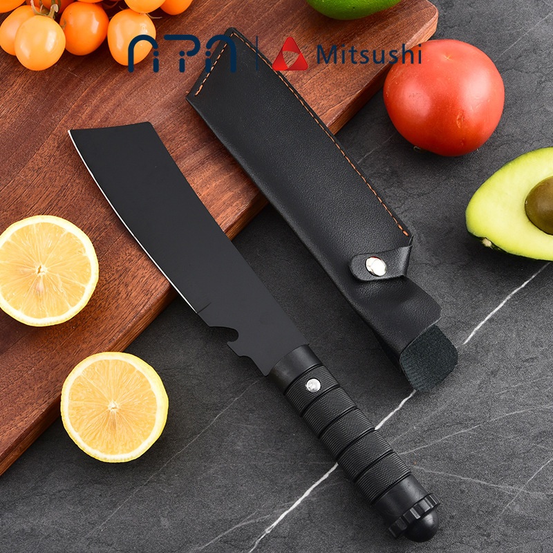 Nipiin Japanese Knife Black Knife Handmade Forged Knife High-Carbon ...