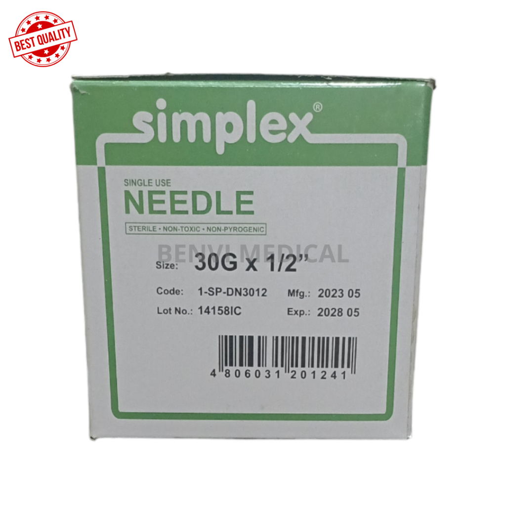 Simplex G30 x 1/2" Needle (100pcs/box) | Shopee Philippines