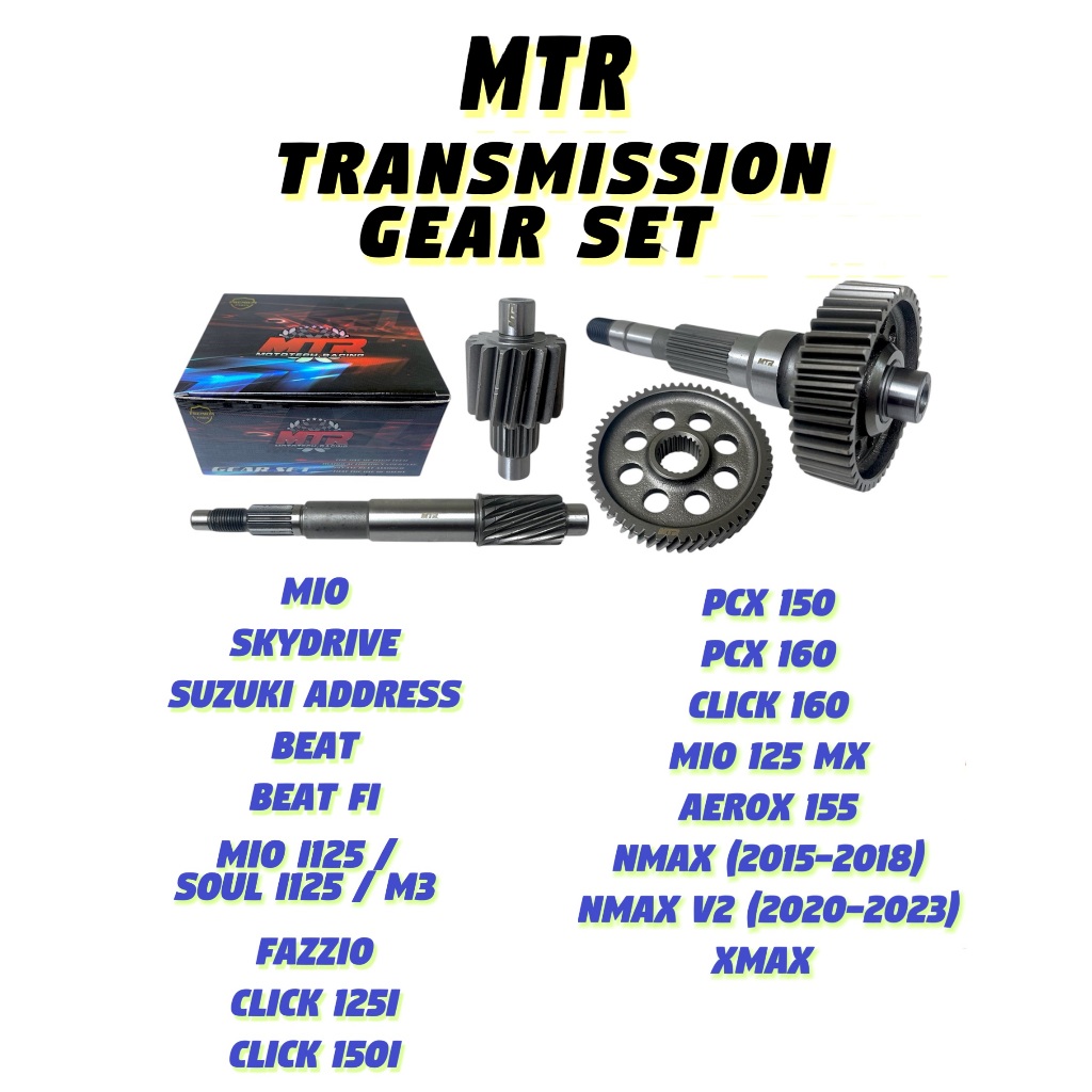 Transmission Gear Set For Mio/Skydrive/Beat/Click/PCX/Aerox/Nmax/Xmax ...