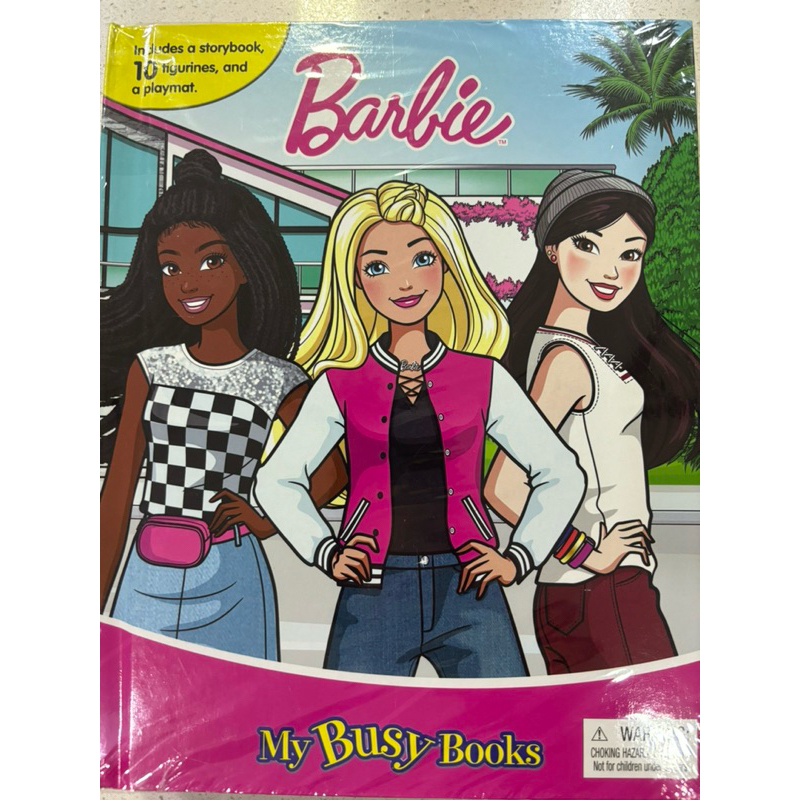 Brand New My Busy Book Barbie includes a storybook, 10 figurines/toys ...
