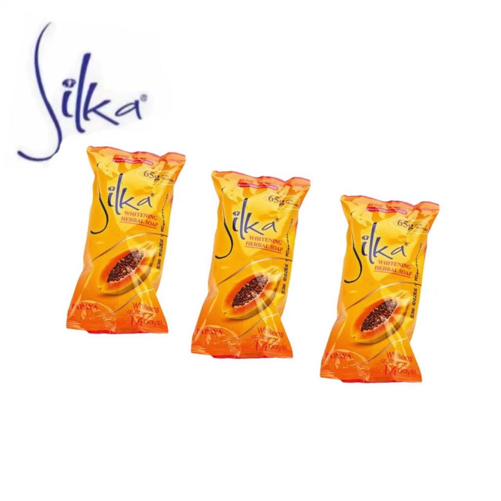 ( set of 3 ) Silka Whitening Herbal Papaya Soap 65g | Shopee Philippines