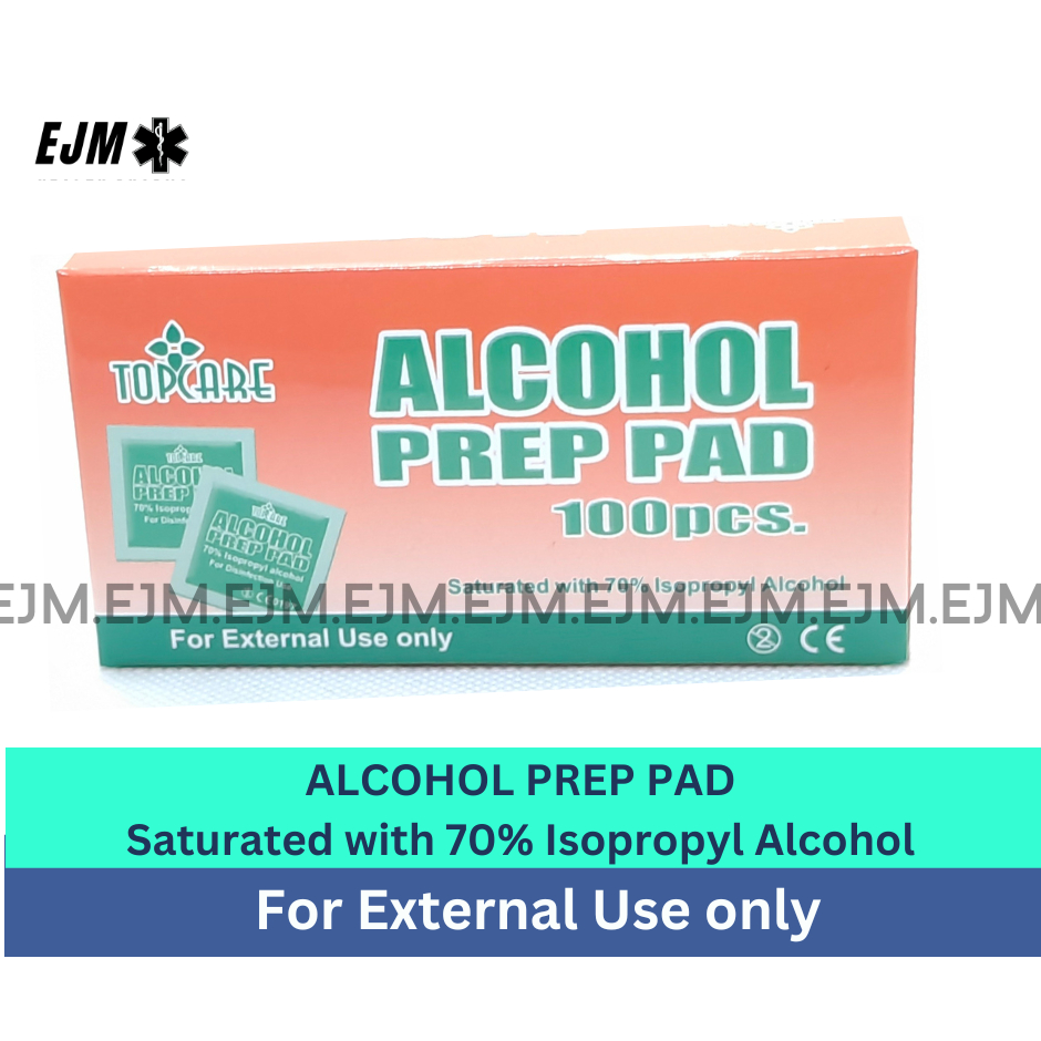 TOPCARE Alcohol Prep Pads / Alcohol Wipes Individually Wrapped ...