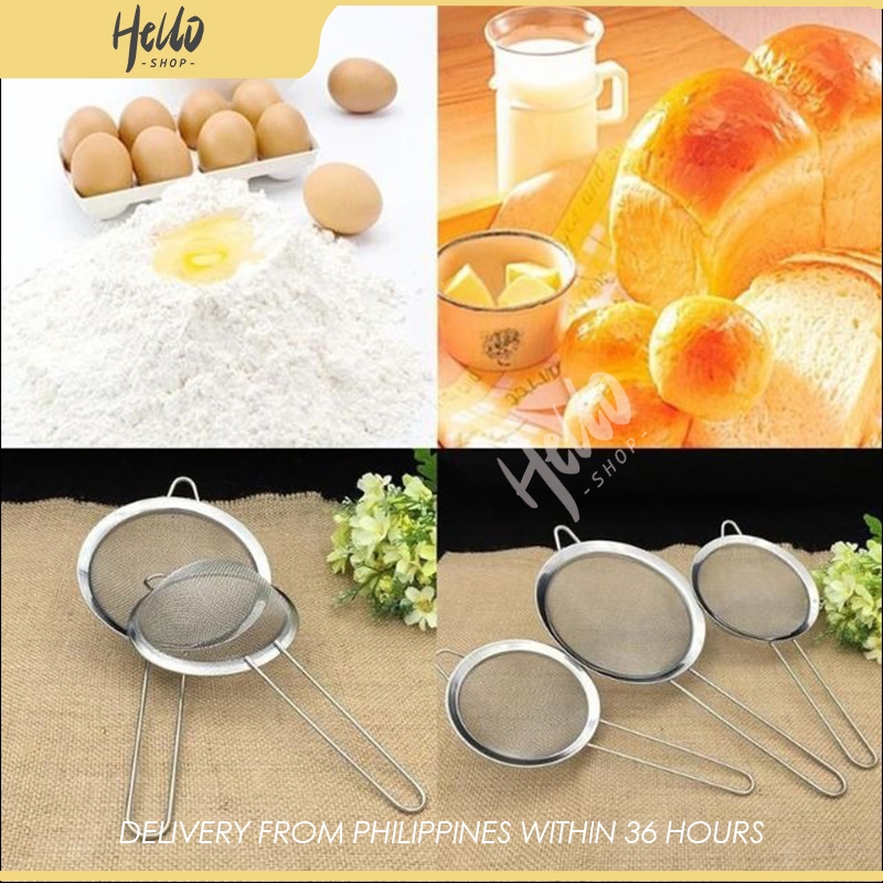 Matcha powder Strainer w/ Handle - 8/10cm Stainless Steel Fine Mesh ...