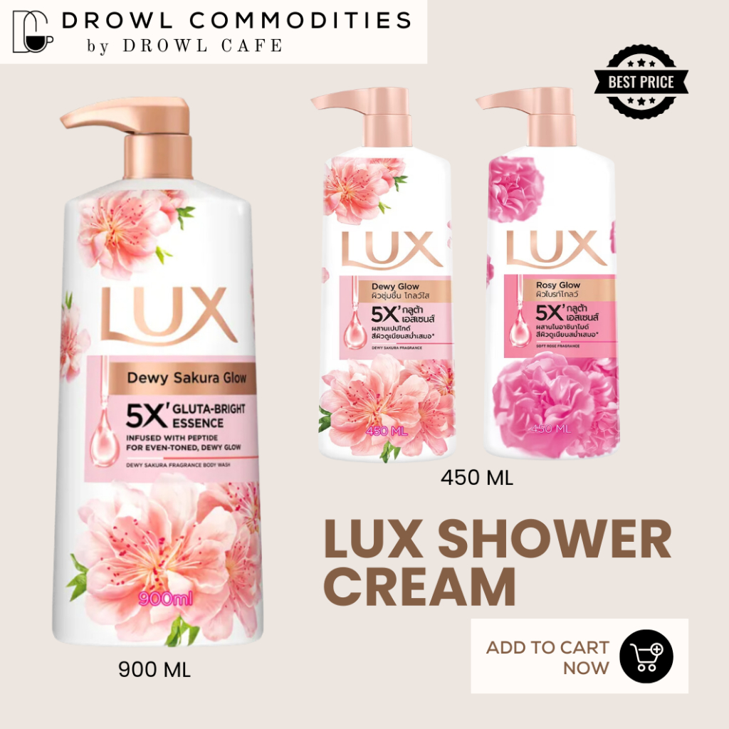 Shower Cream ~Lux~ Rose Soft and Dewy Sakura Fragrance 450 ml & 900 ml | Shopee Philippines