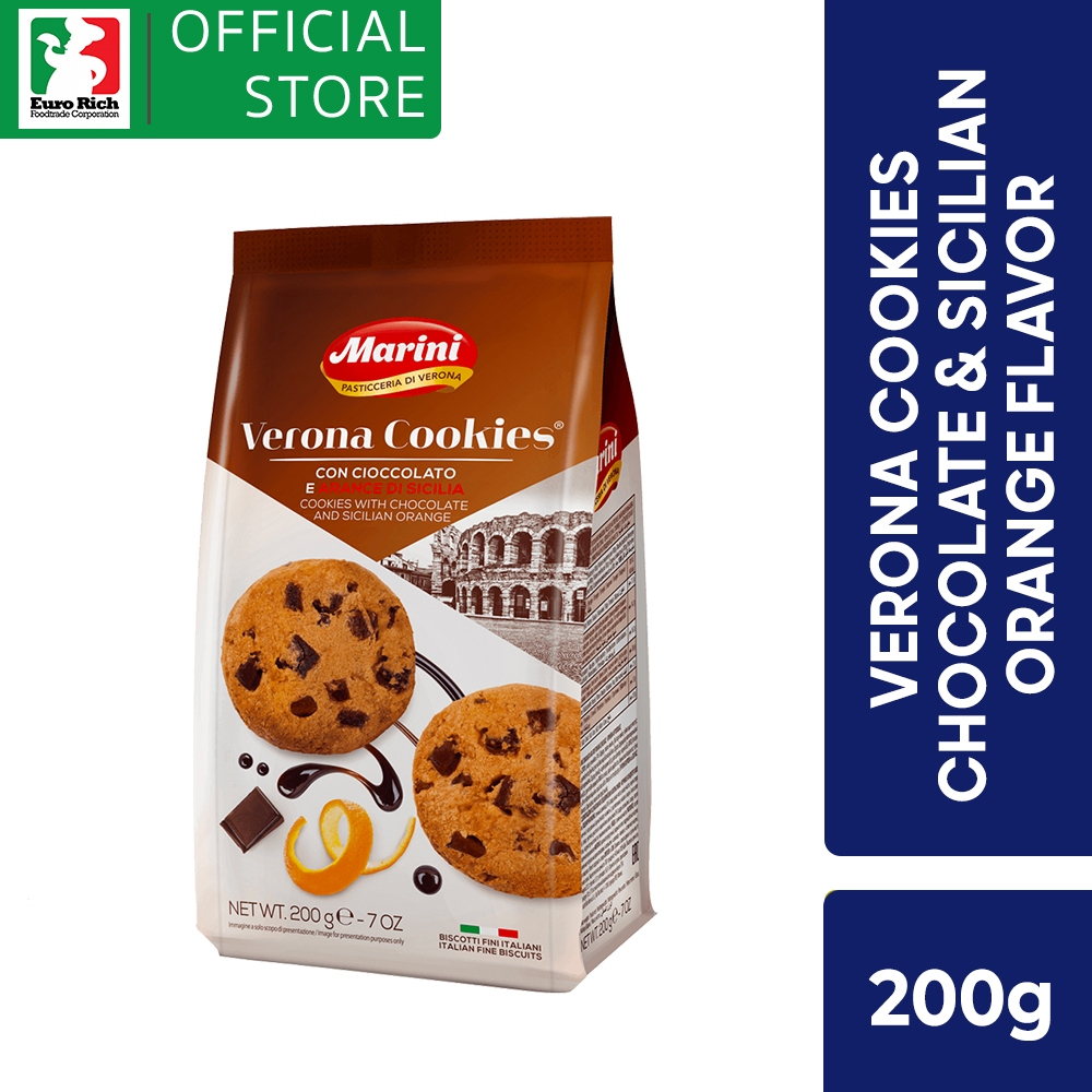 Marini Verona Cookies Chocolate and Sicillian Orange Flavor 200g ...