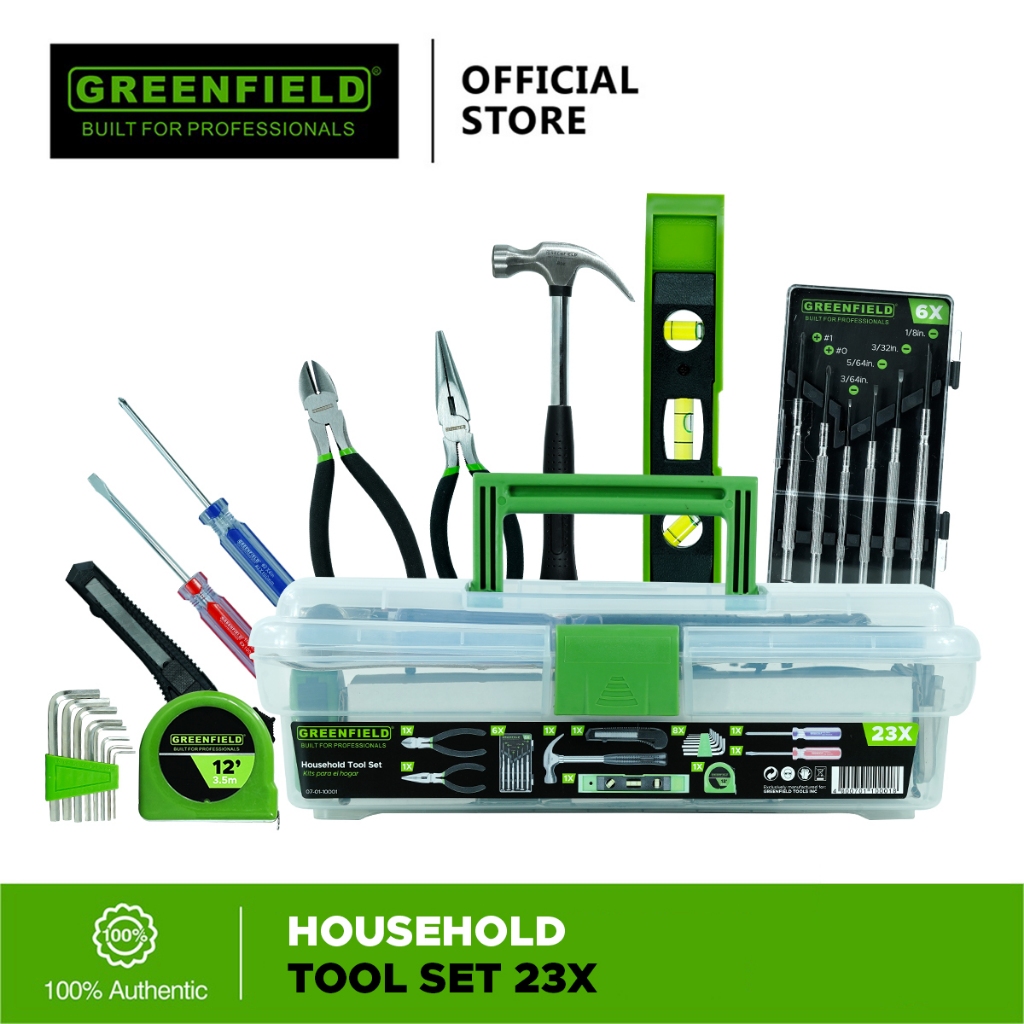 Greenfield Household Tool Set 23pcs. - Hand Tools | Shopee Philippines