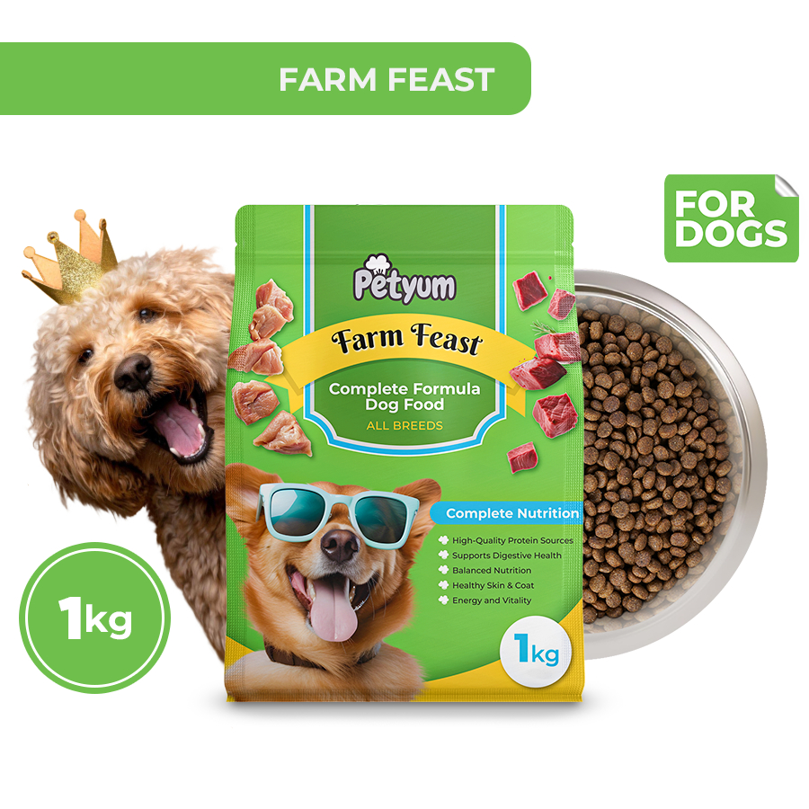 PetYum Dog Dry Food Farm Feast 1kg - PetMate | Shopee Philippines