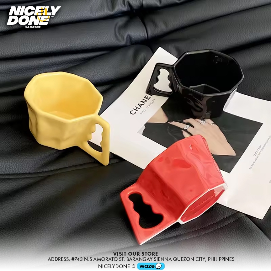 Nicely Done Mr. Funky Octagon Ceramic Mug for Unique, Playful, and ...