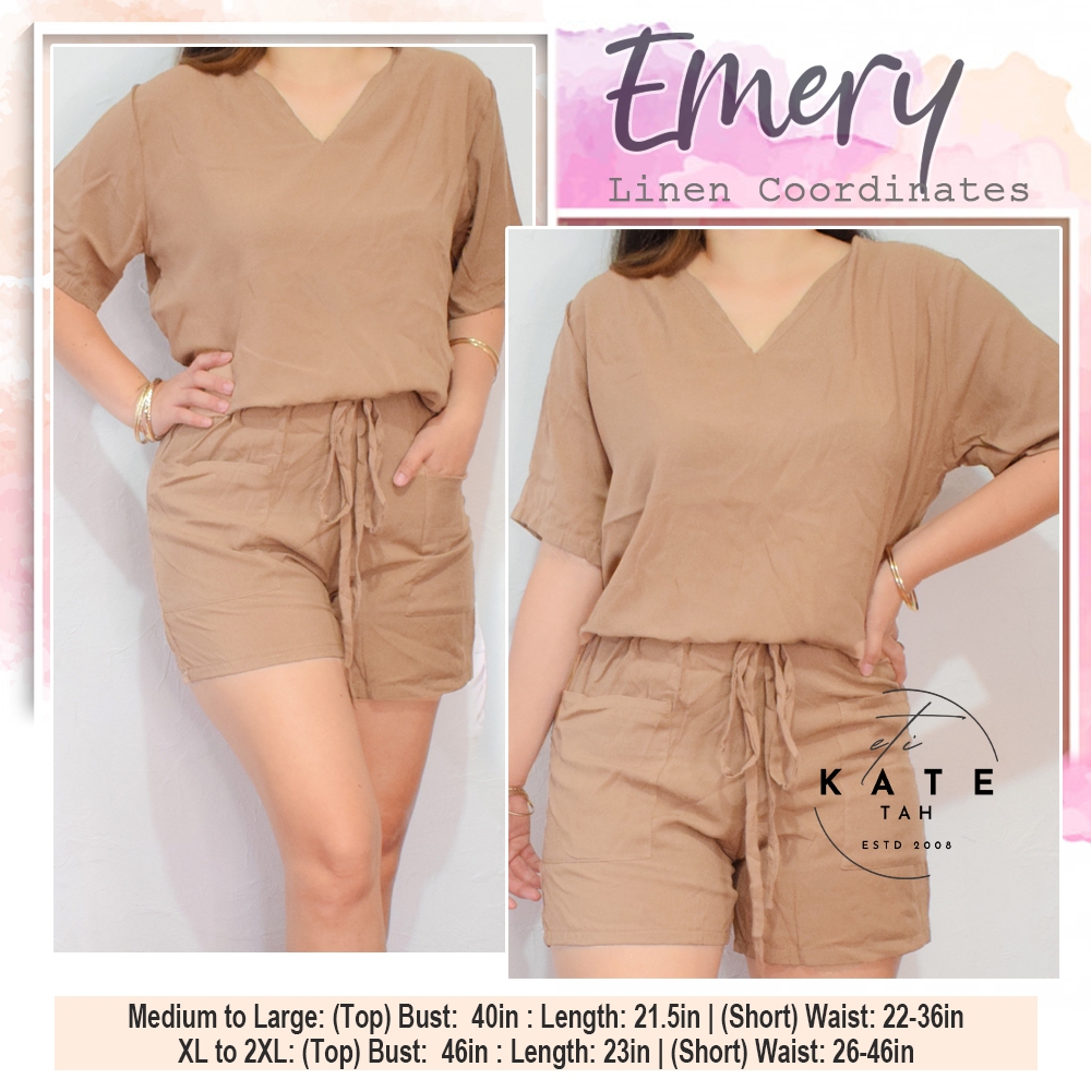 COD Medium to 2XL Emery Coordinates Terno ChallisFabric | Shopee ...