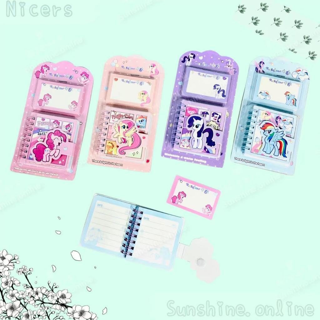 Mini notebook Little Pony Combination coil Book Cute with Sticky Note ...