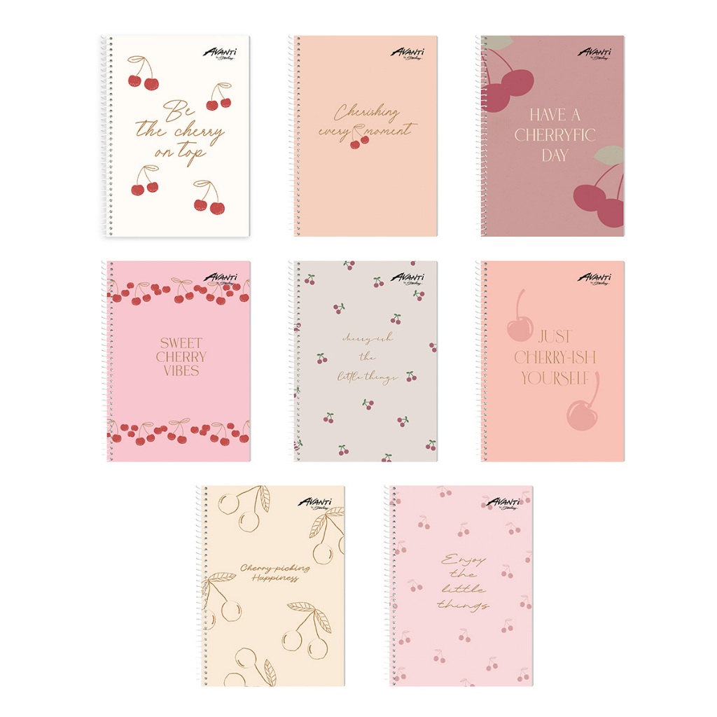 Set of 8 Avanti Cherry Spiral Notebook 80 Leaves | Shopee Philippines