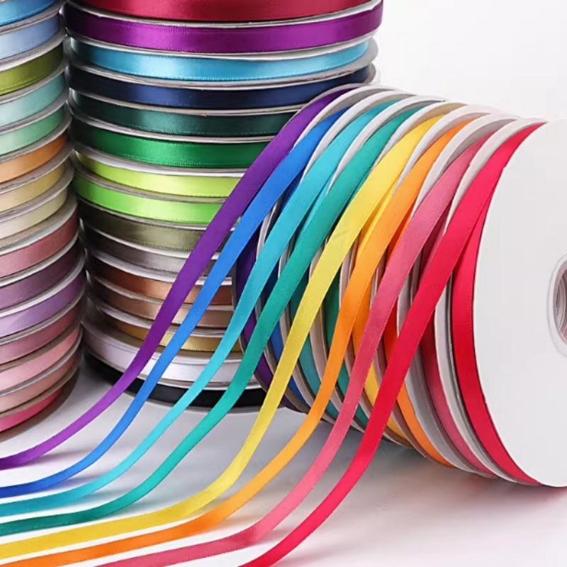 Satin Ribbon 25 yards/roll 1cm Wide Ribbon diy Cake Candy Box Gift Box ...