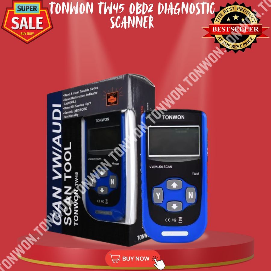 TONWON TW45 OBD2 Diagnostic Scanner A+ Quality VA-G Diagnostic Scan Tool For Most V-W And Au--di ...