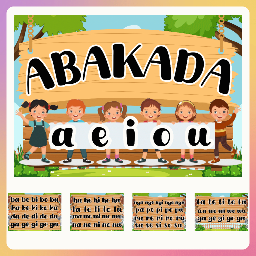 Abakada Hanging Chart | Kids Educational Wall Chart | A4 Laminated ...