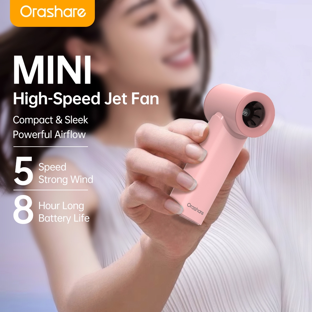 Orashare HF11 High-Speed Handheld Fan Mini Jet Fan Portable 3000mAh ...
