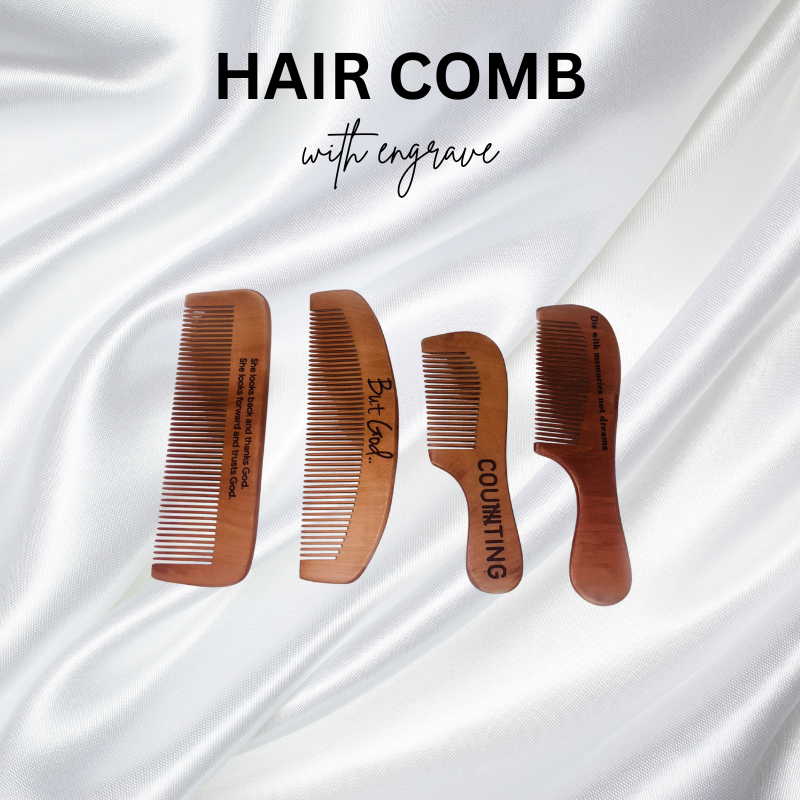 Personalized Wooden Comb with engrave for giveaways (Wholesale ...