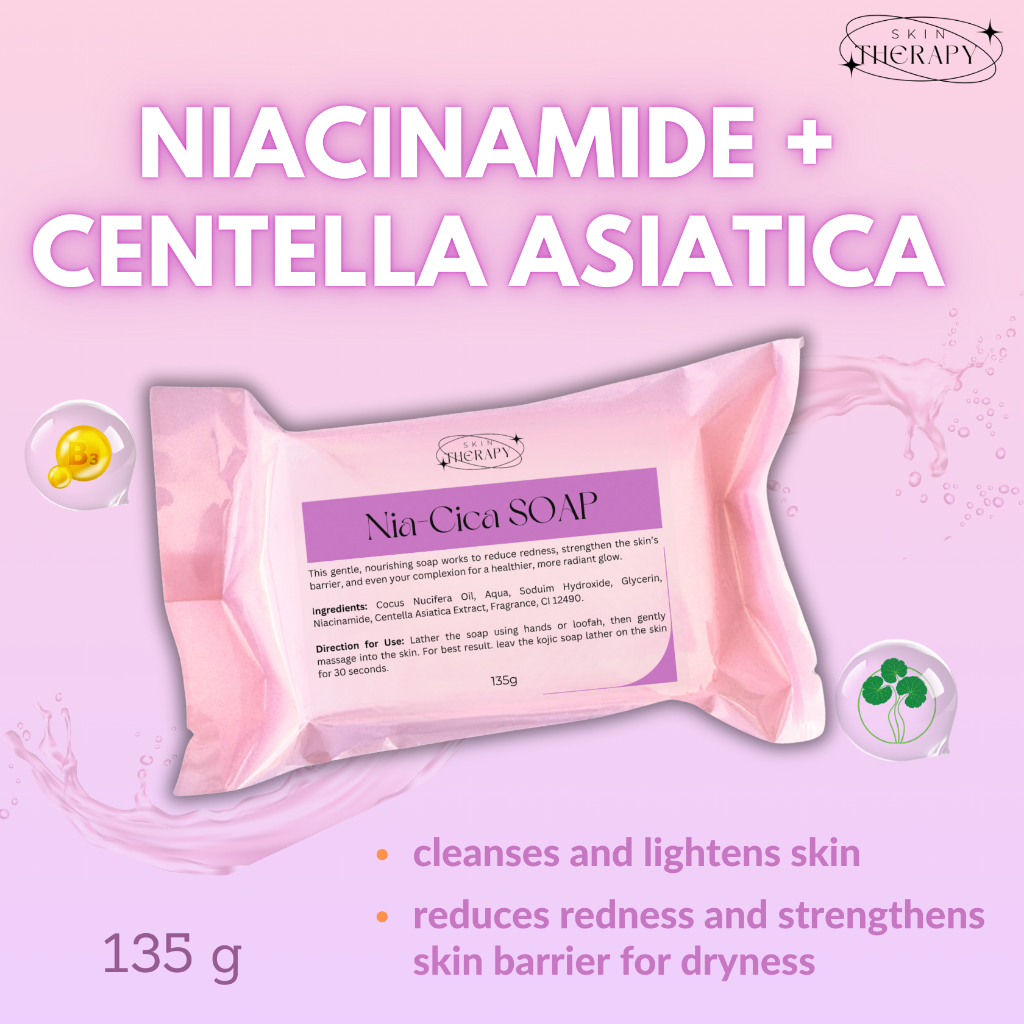 SKIN THERAPY Nia-CIca Soap Niacinamide + Centella Asiatica Lightens ...