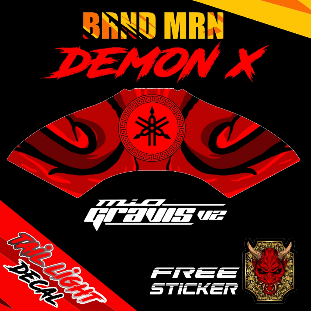 YAMAHA MIO GRAVIS V2 TAILLIGHT DECAL STICKER TINT PROTECTOR XSERIES ...