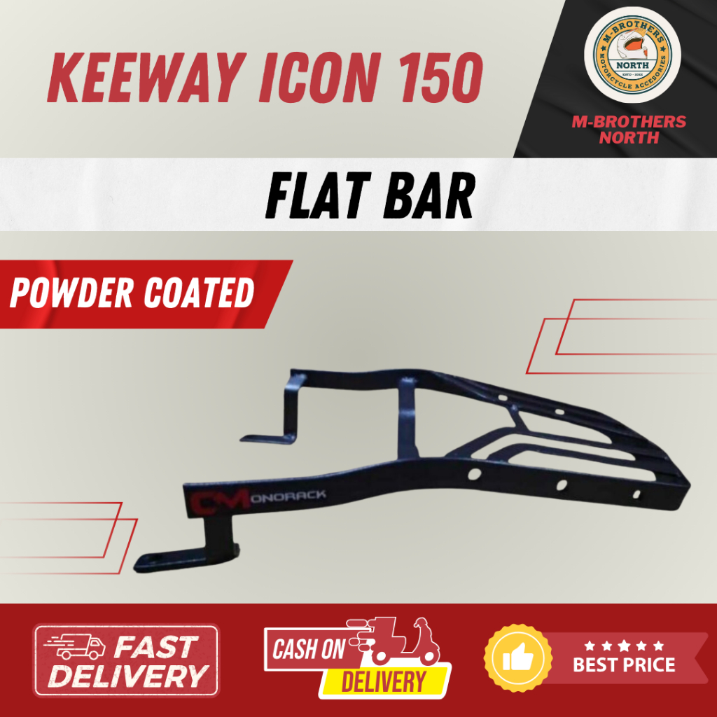 KEEWAY ICON 150 FLAT BAR CM MONORACK BRACKET | Shopee Philippines