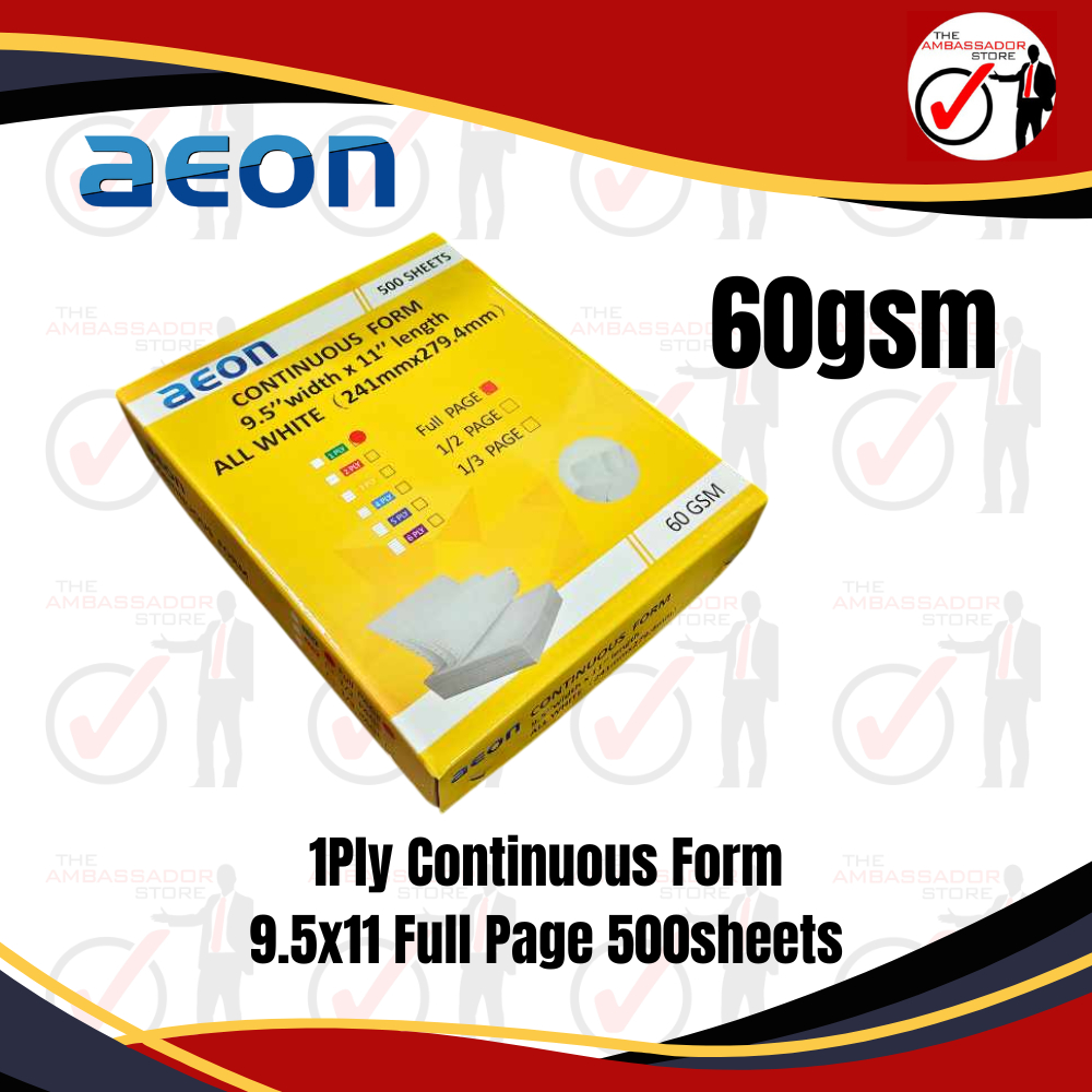 AEON 1Ply Carbonless Continuous Computer Form 60gsm 1Whole Page ...