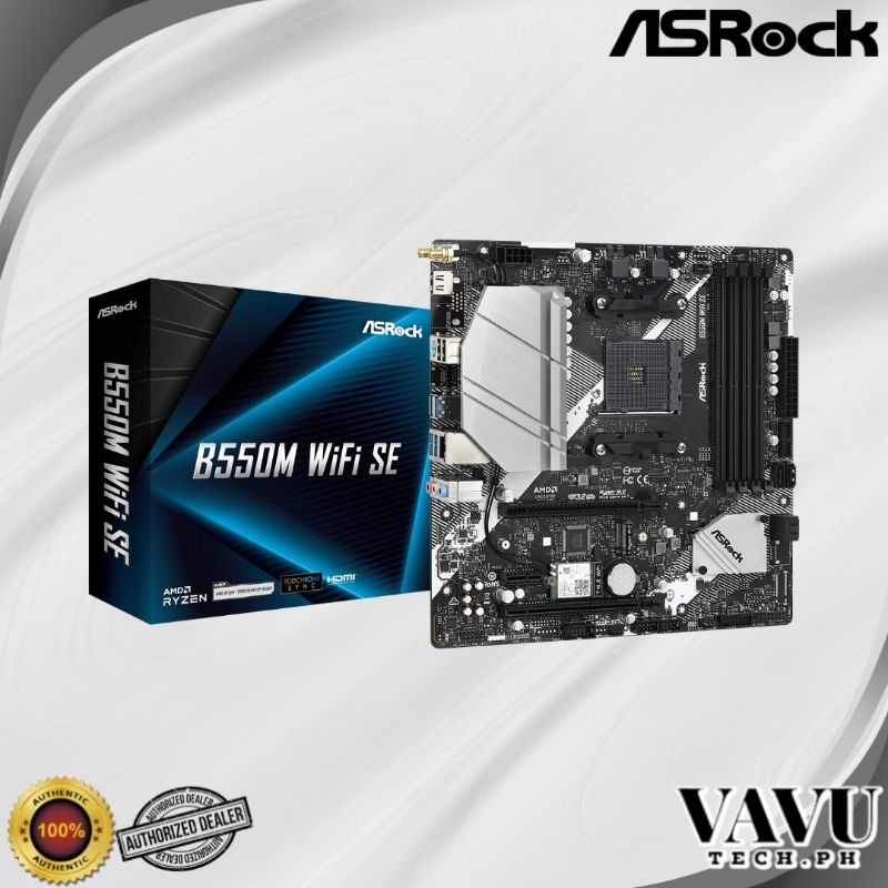 Asrock B550M Wifi SE AMD AM4 4-RAM Slot Desktop Motherboard | Shopee ...