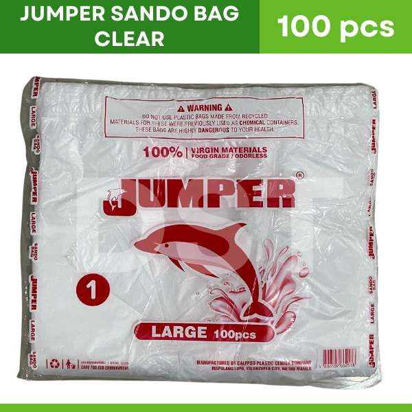 Jumper Plastic Sando Bag Clear | 100 pcs ( Mini, Tiny, Medium, Large ...