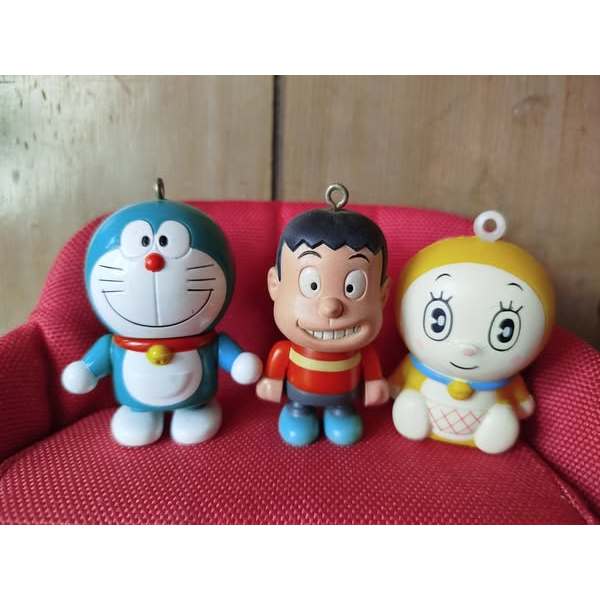 Doraemon, Damulag/Gian Hard Toy Keychain and Dorami Squishy Set ...
