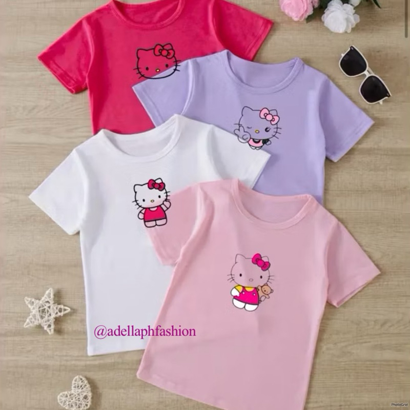 HELLO KITTY Prints Short Sleeves Blouse for Girsl [ 7 to 10 Years Old ...