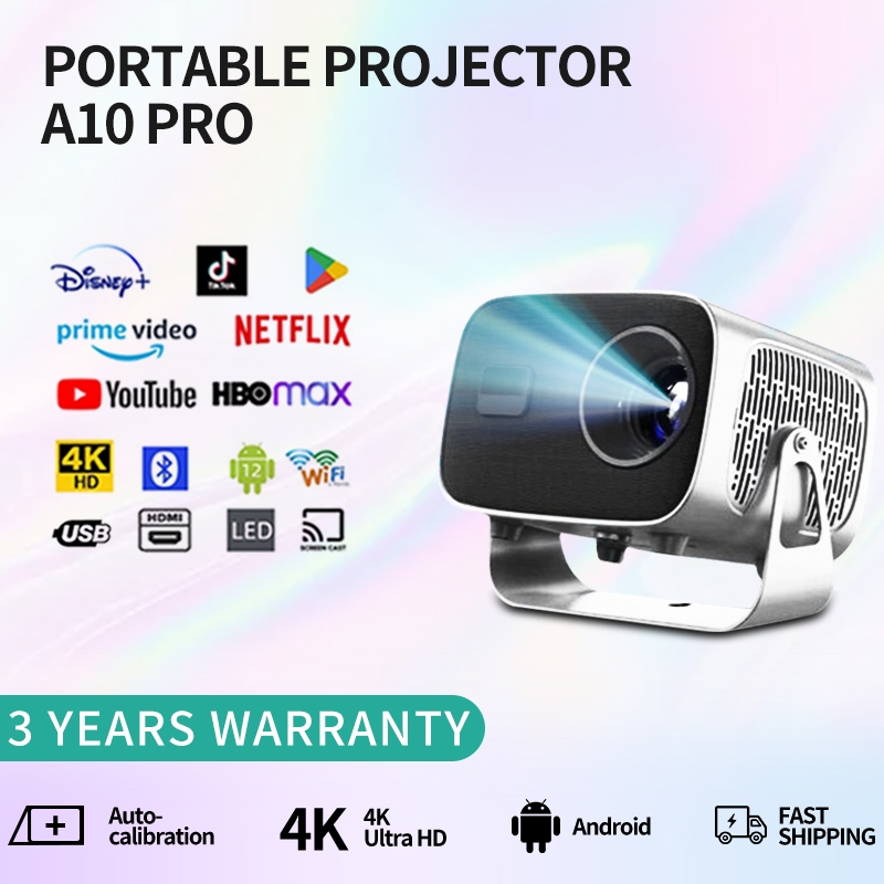 Portable A10 Projector TV android 4K Ultra Full HD Portable Mini ...