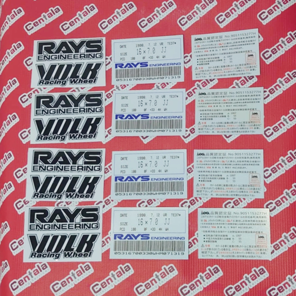 TE37 Volk Rays Sticker set black sticker ceramic type v2 | Shopee ...