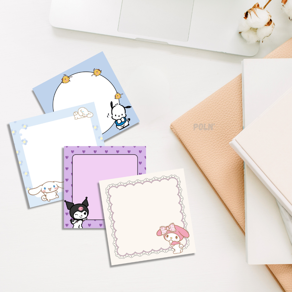 Sanrio Inspired Notepads | Memo Pads | My Melody Kuromi Pochacco ...