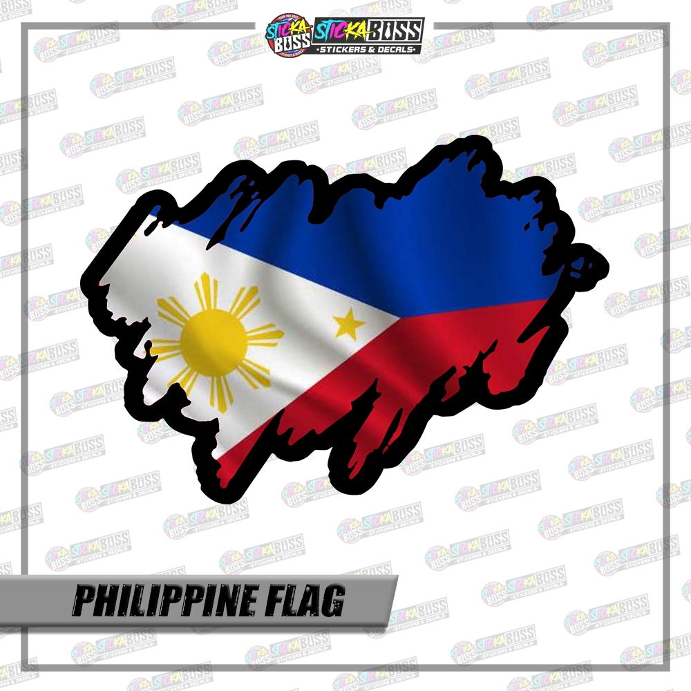 PHILIPPINE FLAG STICKER | VINYL WATERPROOF STICKER |【PRINTED】 | Shopee ...
