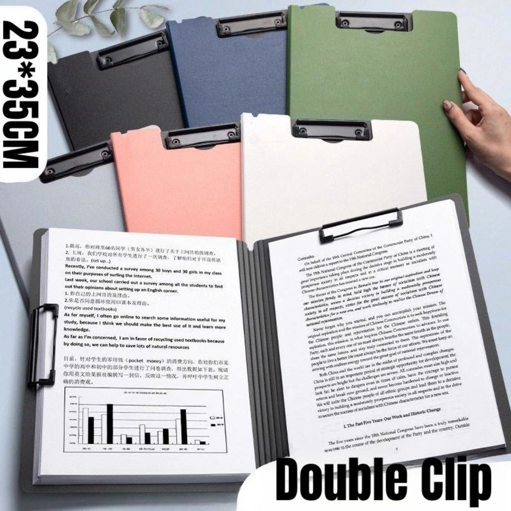 2 PCS Clipboard With Long Cover Folder Organizer Legal Size Writing ...