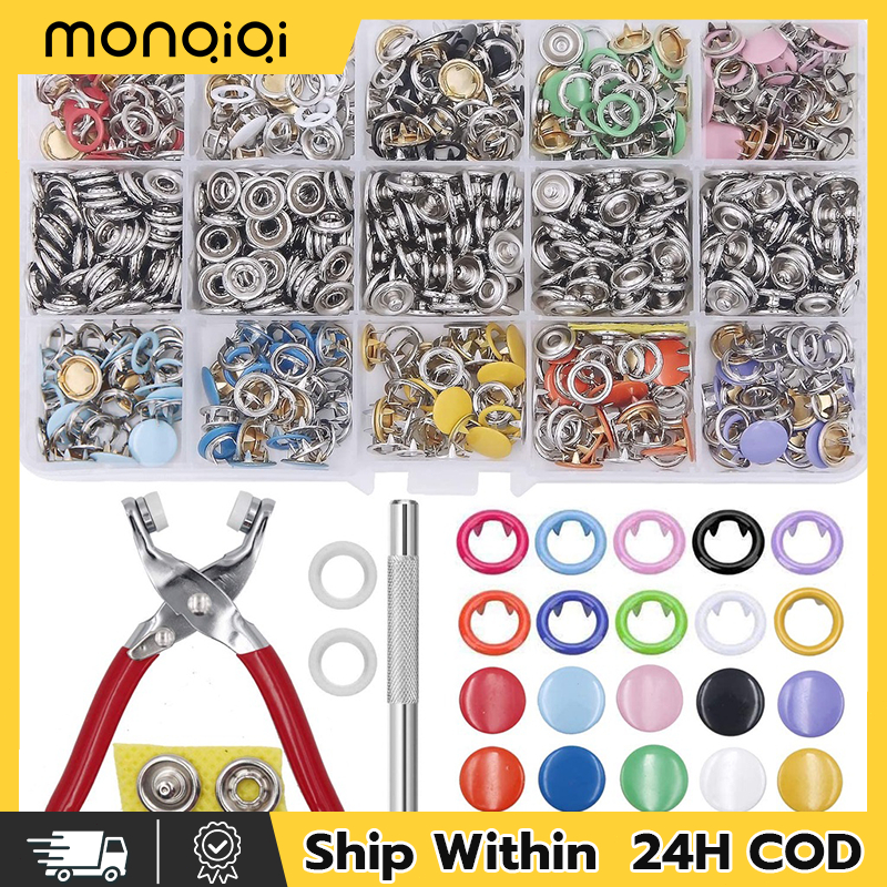 400PCS Snap Fastener Plier Tool Metal Snaps DIY Craft Supplies Sewing ...