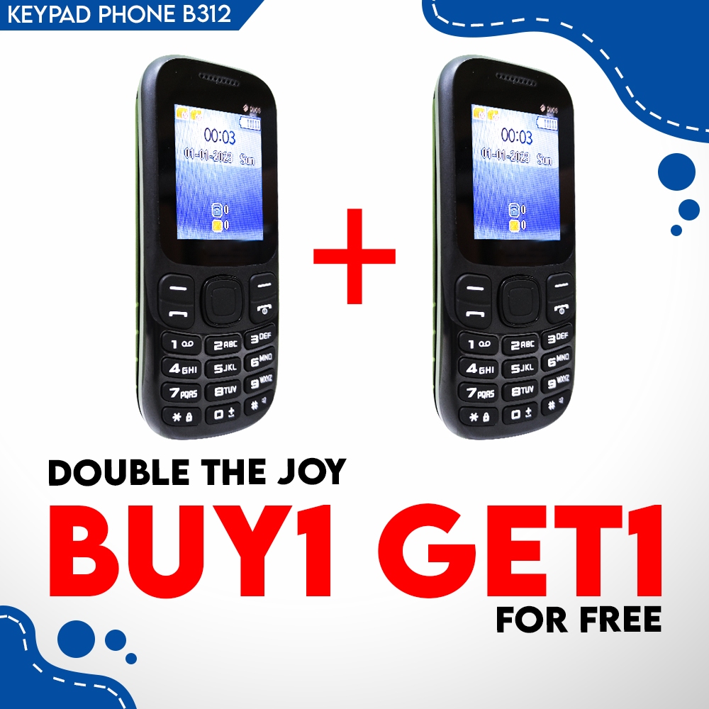 BUY 1 TAKE 1 B312 Dual Sim Basic Phone Keypad Phone 800mAh | Shopee ...