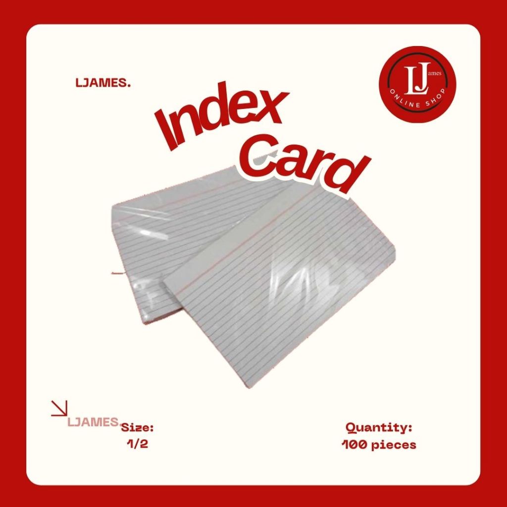 Index Card Sizes (1/2, 1/4, 1/8) | Shopee Philippines